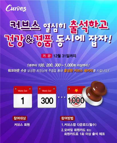 여성 전용 피트니스 커브스 12월까지 회원 출석 독려 이벤트 연합뉴스