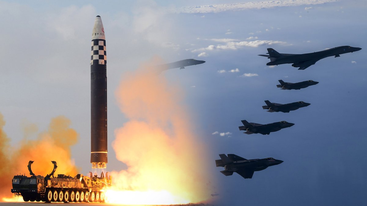 북 ICBM 발사 영상 공개…미 폭격기 B-1B 전개 대응 | 연합뉴스
