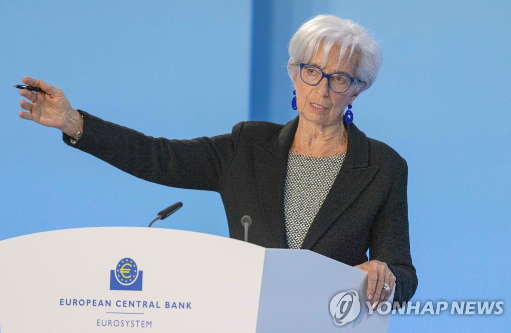 ECB, 기준금리 3.75%로 0.25%P 인상…라가르드 "멈추지 않을것"(종합2보) | 연합뉴스