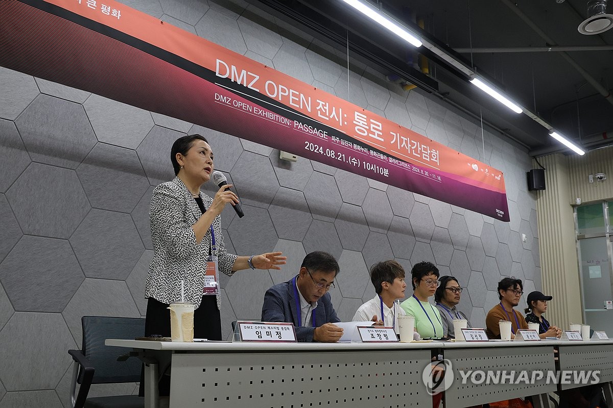 'DMZ OPEN 전시:통로' 기자간담회 | 연합뉴스